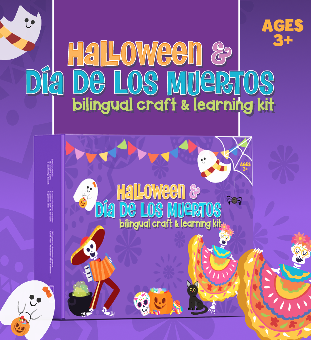 Halloween and Día de los Muertos Bilingual Craft and Learning Kit ...