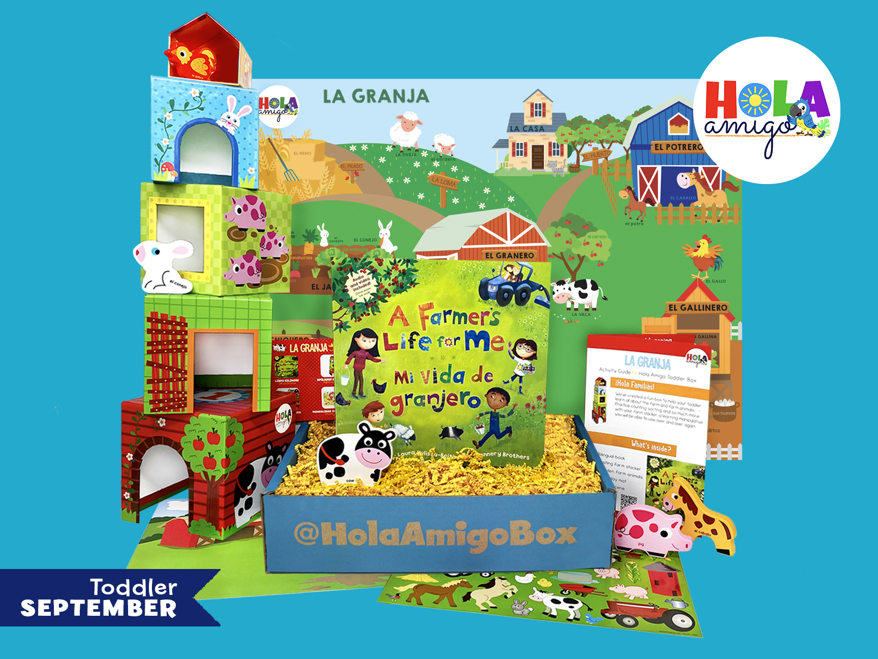 Toddler Busy Box: La Granja/The Farm – HolaAmigoBox
